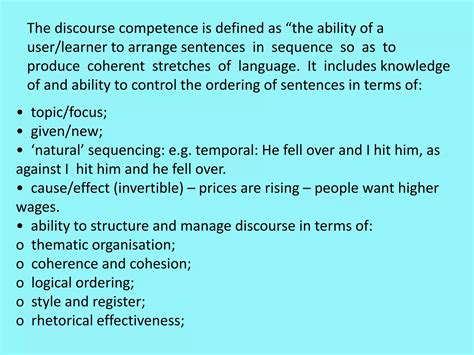 Discourse Competence Pptx