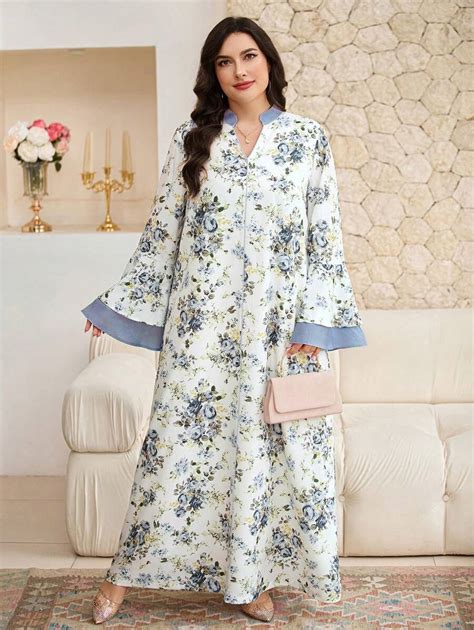 Shein Najma Curve Plus Size Womens Turkish And Arabian Traditional Maxi