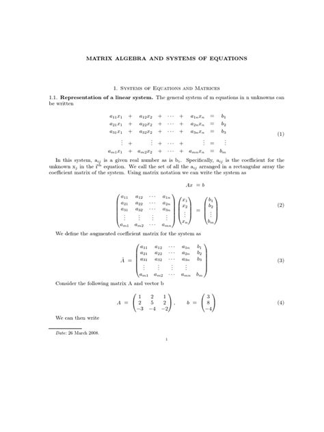 Matrix Equations Download Free Pdf System Of Linear Equations