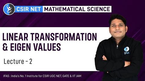 csir net question for linear transformation and eigen values maths youtube