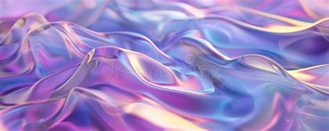 Abstract Iridescent Background Design 3d Render Featuring A Series Of Overlapping Translucent