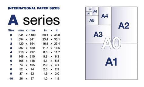 Print Paper Sizes Chart Printable Paper Size Chart