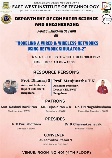 3 Days Hands On Session On Modeling A Wired And Wireless Networks Using