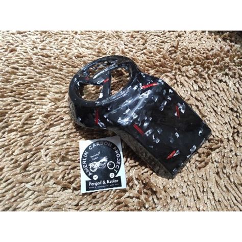 Jual Cover Tutup Kipas Magnet Kiri Fizr Carbon Forged Strip Merah Tutup Kipas Kiri Luar Karbon