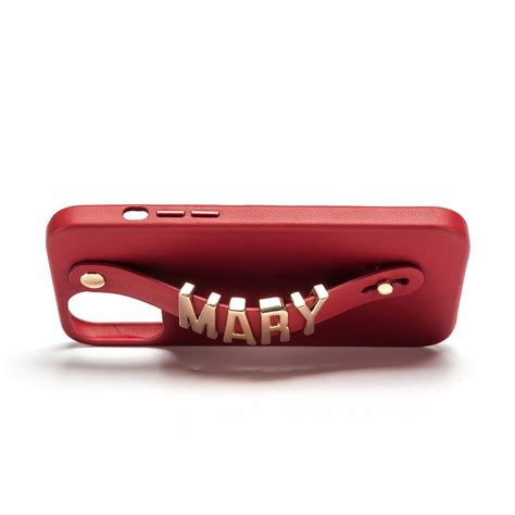 Iphone Pro Max Letter Strap Case Red Fone Express