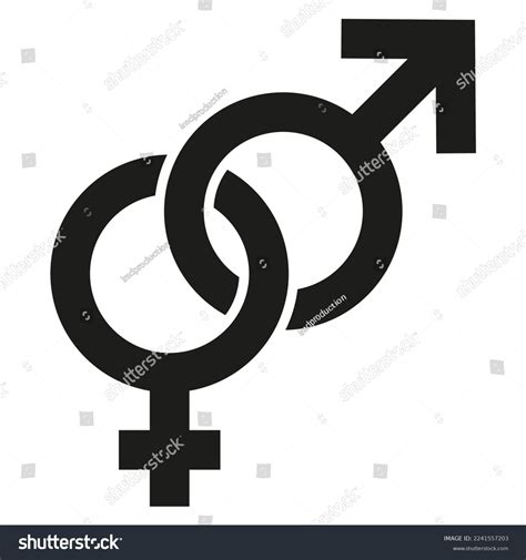 Heterosexual Gender Icon Male Female Symbol Stock Illustration