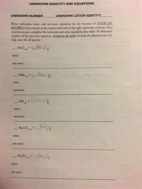 Solved Write Molecular Ionic And Net Ionic Equations For Chegg