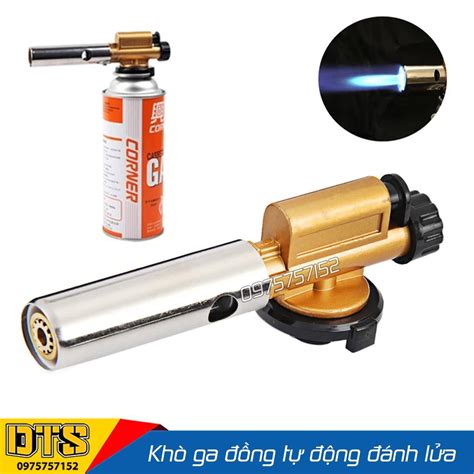 Đèn Khò Gas Khò Ga đồng 100 Nguyên Khối Cao Cấp Tự động đánh Lửa