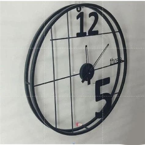 Iron Antique Analog Metal Wall Clock Size 18 Inch Diameter Model