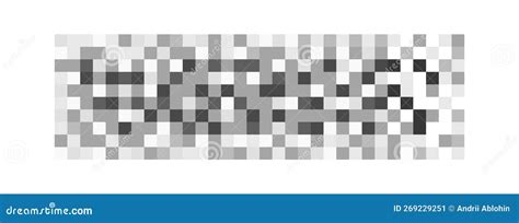 Censor Blur Effect Horizontal Pattern Monochrome Grey Pixel Mosaic Texture Hiding Part Of Image