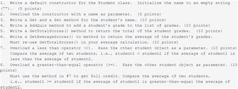 Solved A W N A Write A Default Constructor For The Chegg