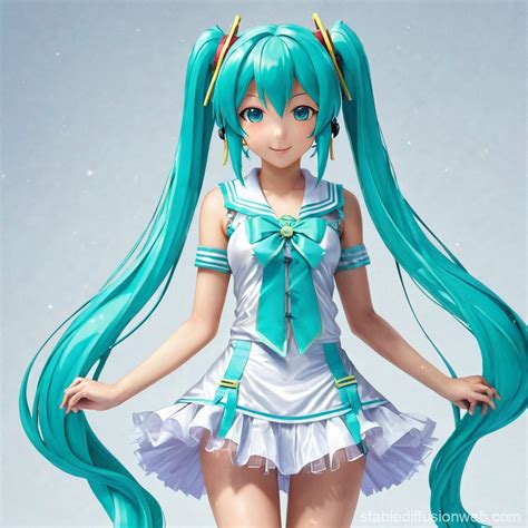 Hatsune Miku In Transparent Outfit Stable Diffusion Online