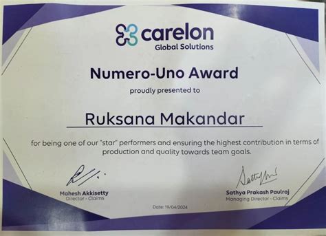 Ruksana Makandar On Linkedin Award Work