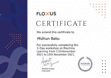 floxus machinelearning workshop midhun babu