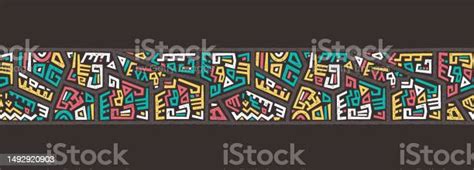 손으로 그린 추상적 인 매끄러운 패턴 민족 배경 아프리카 스타일 섬유 배너 배경 화면 포장에 적합 벡터 디자인 고대의에 대한 스톡 벡터 아트 및 기타 이미지 Istock