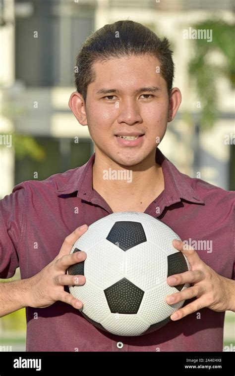 Handsome Soccer Player Stock Photo Alamy