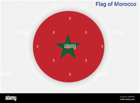 High Detailed Flag Of Morocco National Morocco Flag Africa 3d Illustration Stock Vector Image