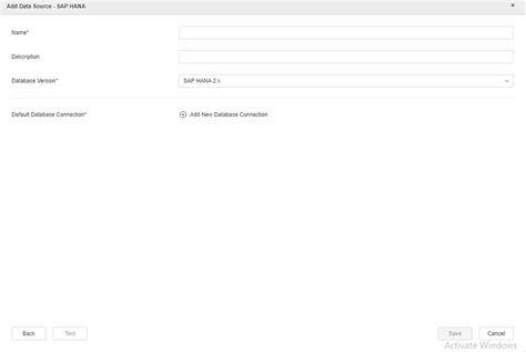 Create A JDBC SAP HANA Connection