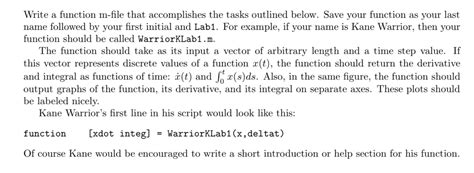 Solved Write A Function M File That Accomplishes The Tasks