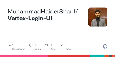 Github Muhammadhaidersharifvertex Login Ui