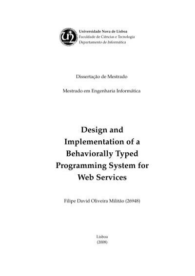Design And Implementation Of A Behaviorally Typed Programming