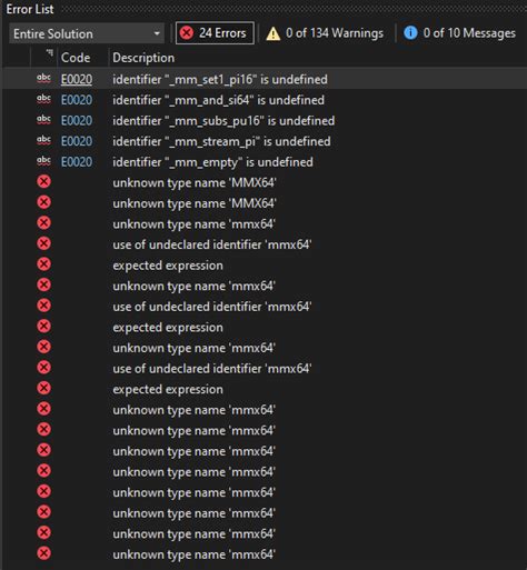 Vs2022 With Intelcppcompiler2022 Unkonwn Mmx Intel Community