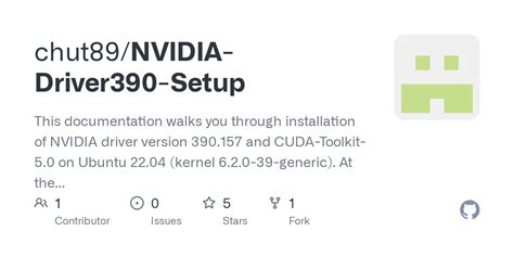 Github Chut89nvidia Driver390 Setup This Documentation Walks You Through Installation Of