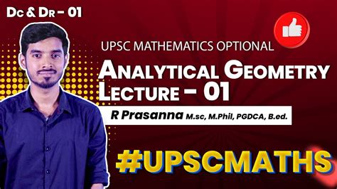 Analytical Geometry L01 Upsc Mathematics Optional Youtube