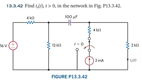 solved by an expert 13 3 42 ﻿find io t t 0 in ﻿the network in ﻿fig