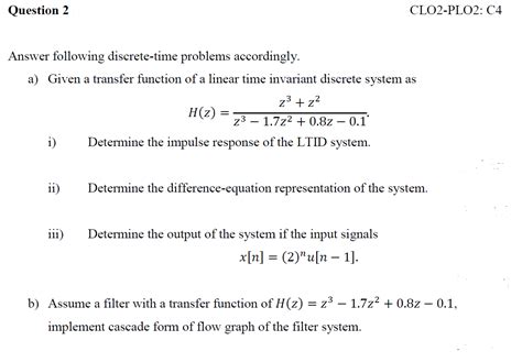 solved question 2 clo2 plo2 c4 answer following