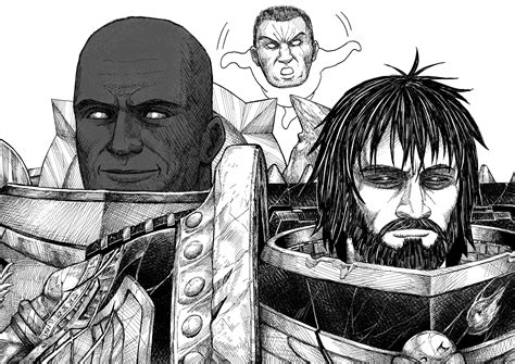 Corvus Corax Ferrus Manus And Vulkan Warhammer 40k And 1 More Drawn By Y Naf Danbooru