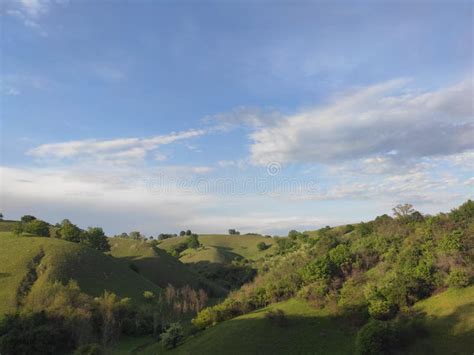 Deliblato Serbia Zagajicka Brda Green Desert Landscape Stock Image