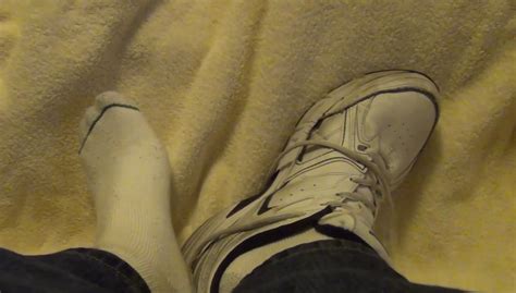 Straight Male Feet Dirty Sneakers Dirty Socks And Bare Feet Camera