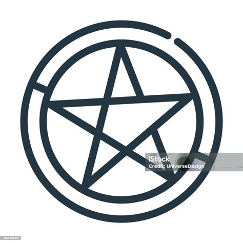 사탄주의 얇은 선 아이콘 사탄 종교 개념에서 악마 선형 아이콘 고립 된 개요 기호 웹 디자인 및 앱에 대한 벡터 그림 기호 요소입니다 0명에 대한 스톡 벡터 아트 및 기타