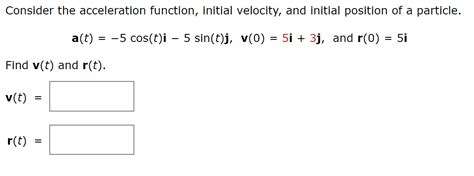 Solved Consider The Acceleration Function Initial Velocity Chegg