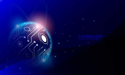 기술 배경입니다 네온 효과 하이테크 디지털 기술 프리미엄 벡터