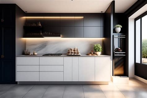 Premium Ai Image Modern Luxury Design Cafe Corrugated Counter With