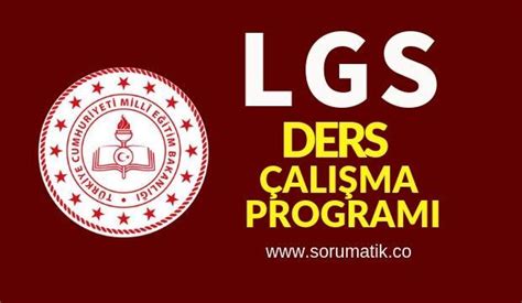 Lgs Ders Çalışma Programı Pdf Sorumatik Blog