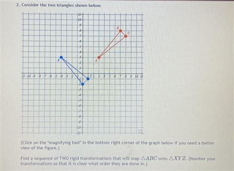 solved 2 consider the two triangles shown below click on