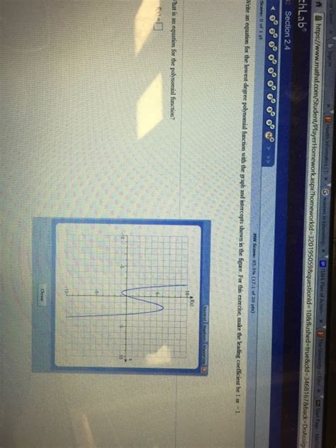 Solved Write An Equation For The Lowest Degree Polynomial