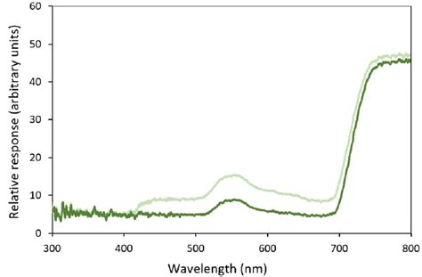 Reflectance Of Radiation Measured On The Dark Green Dark Green Curve