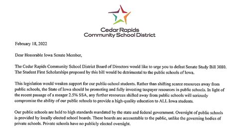 Support of Public Schools - Cedar Rapids CSDCedar Rapids CSD