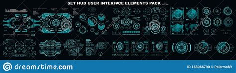 Futuristic Virtual Graphic Touch User Interface Hud Interface Elements Hud Dashboard Display