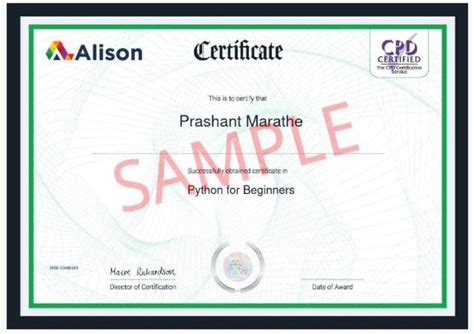 Successfully Completed Python Course For Beginners Prashant Marathe