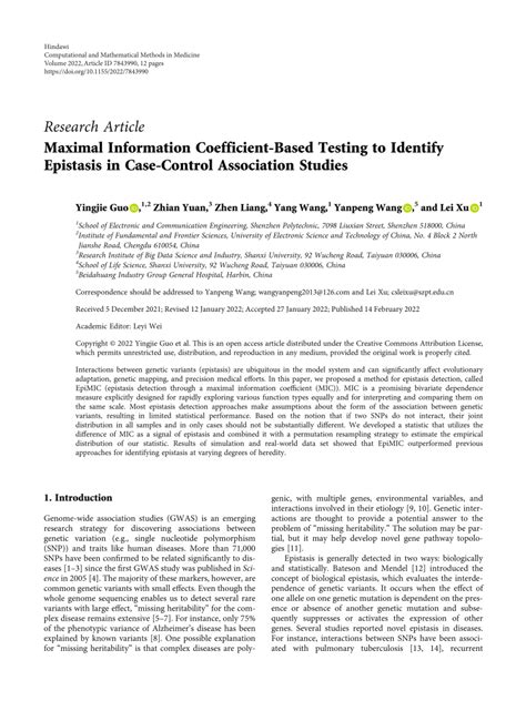 pdf maximal information coefficient based testing to identify