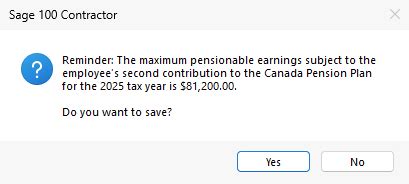 Year End Update Canada Second CPP Calculation Sage Contractor General Discussion Sage
