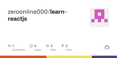 GitHub Zeroonline Learn Reactjs