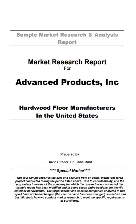 Marketing Report Example Free Report Examples