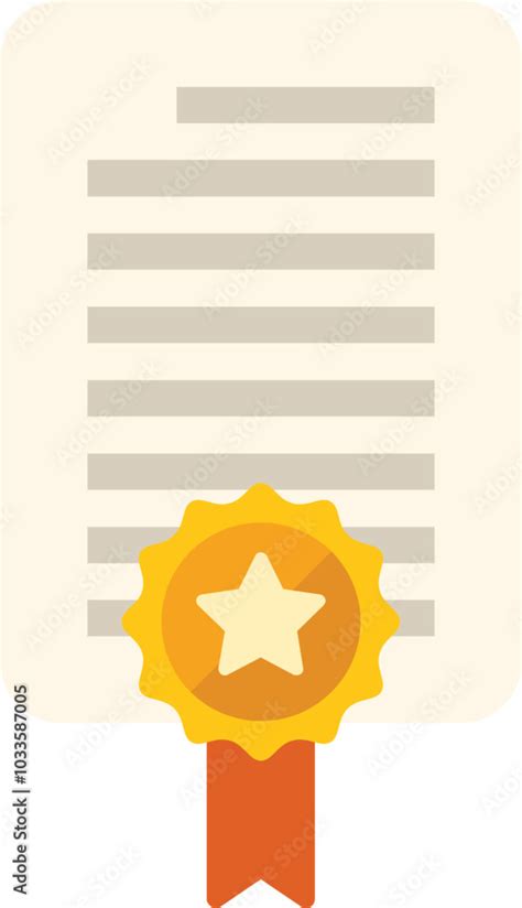 Official Document Is Marked With Golden Seal And Red Ribbon Showing Quality Guarantee And