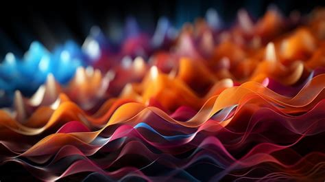 Premium Ai Image Abstract Colorful Sound Waves On Dark Background